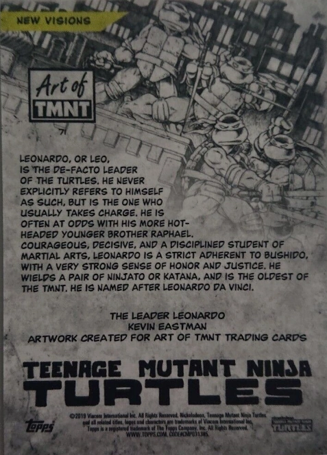 Card 71 The Leader Leonardo (Art of TMNT) | TMNTPedia | Fandom