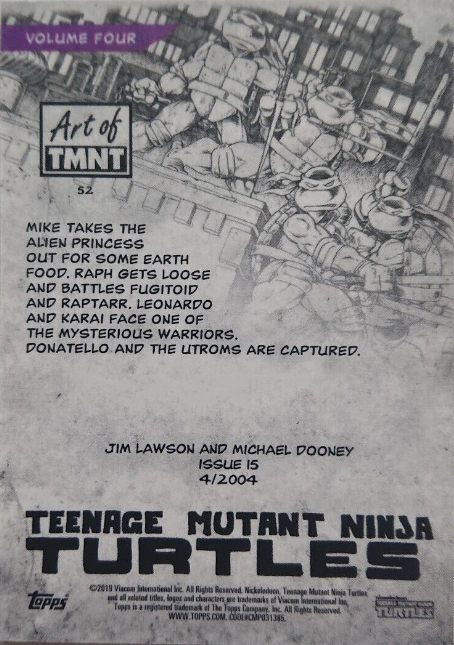 Card 52 TMNT Volume 4 - Issue 15 (Art of TMNT) | TMNTPedia | Fandom