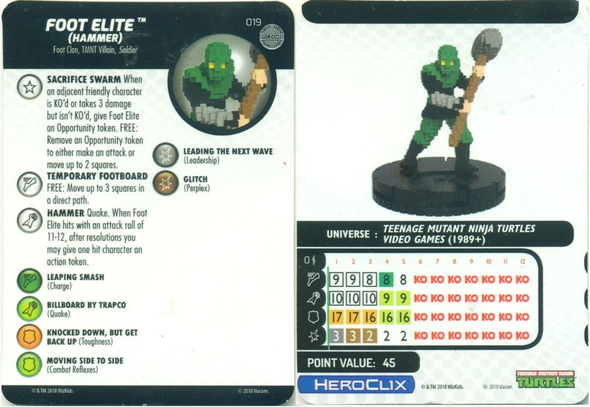 Foot Elite (Hammer) (Heroclix TMNT4-019) | TMNTPedia | Fandom