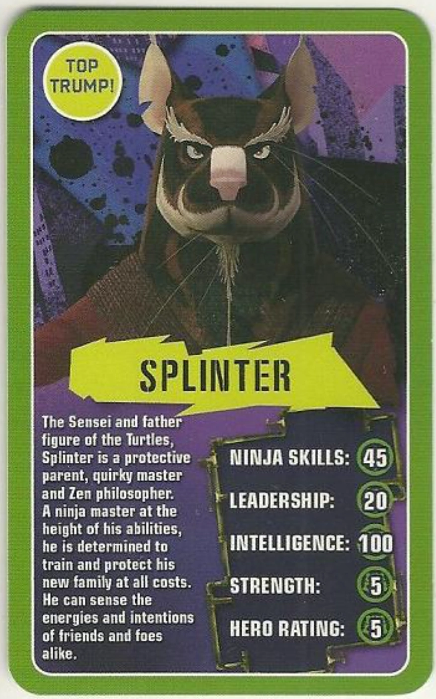 Splinter (Top Trumps) | TMNTPedia | Fandom