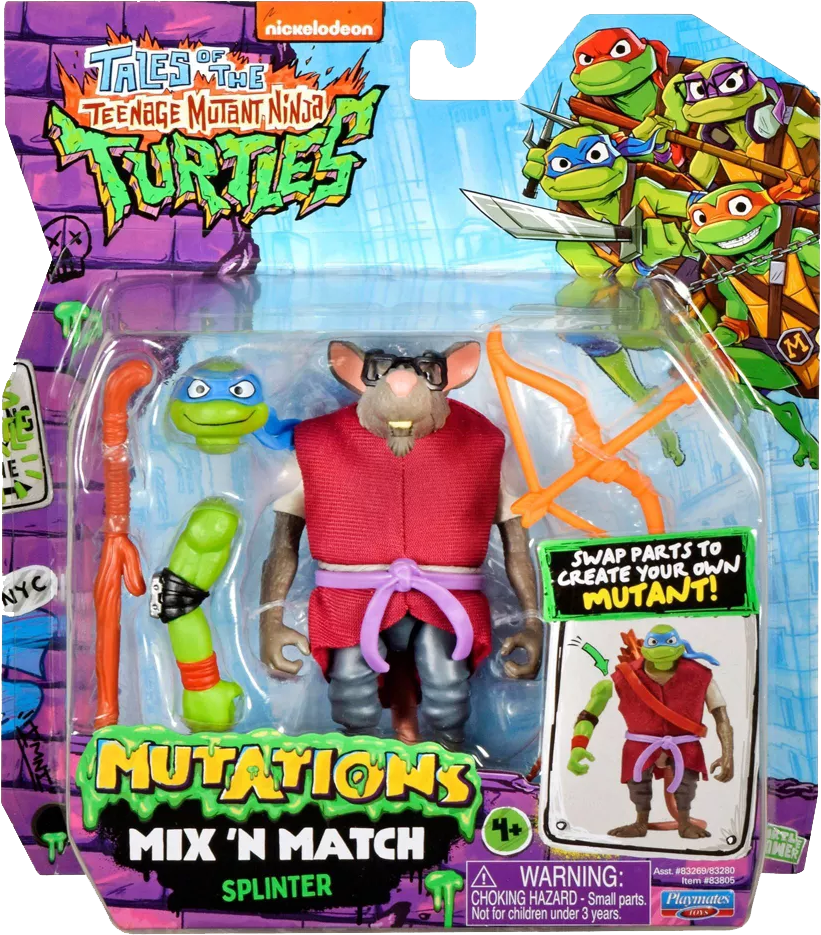 Mutations Mix 'n Match Splinter (2024 action figure) | TMNTPedia | Fandom