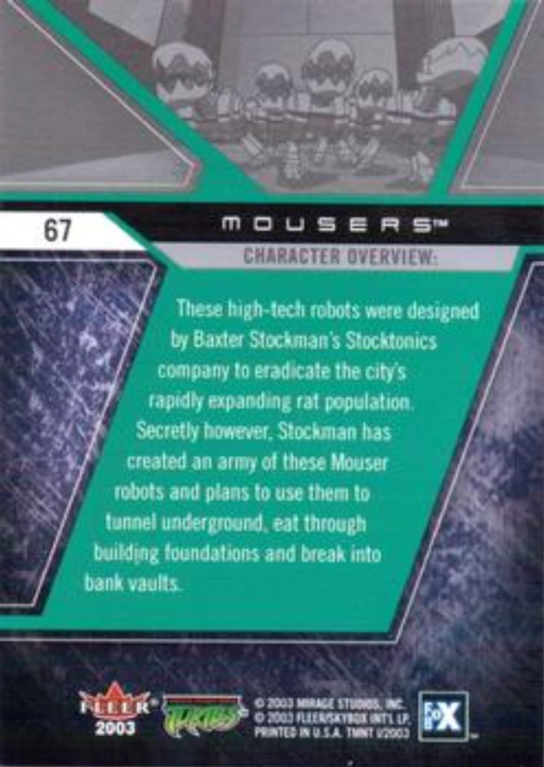 Mousers (2003 trading card) | TMNTPedia | Fandom