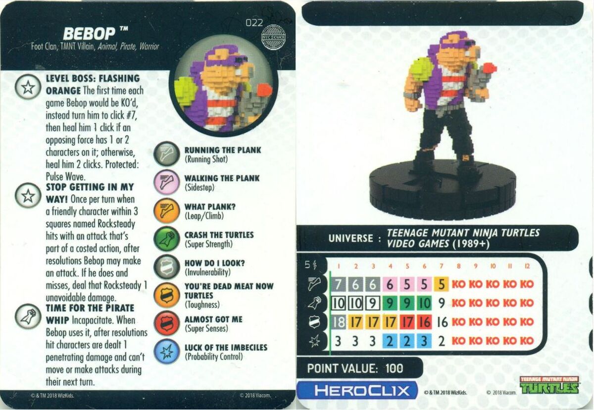 Bebop Heroclix Tmnt4 022 Tmntpedia Fandom
