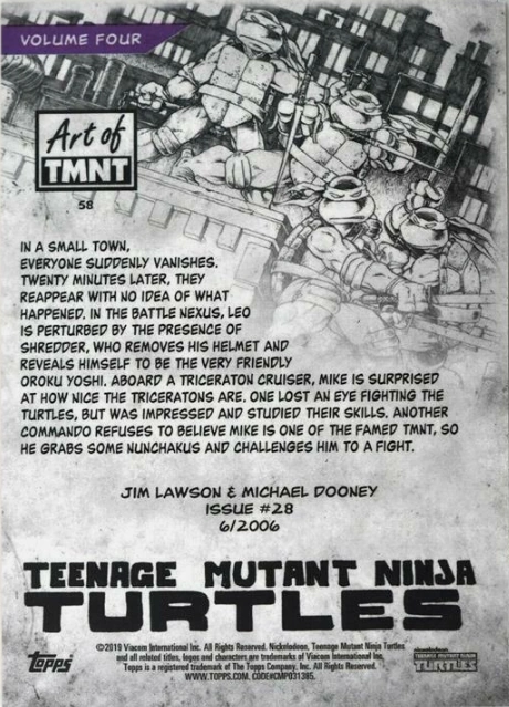 Card 58 TMNT Volume 4 - Issue 28 (Art of TMNT) | TMNTPedia | Fandom
