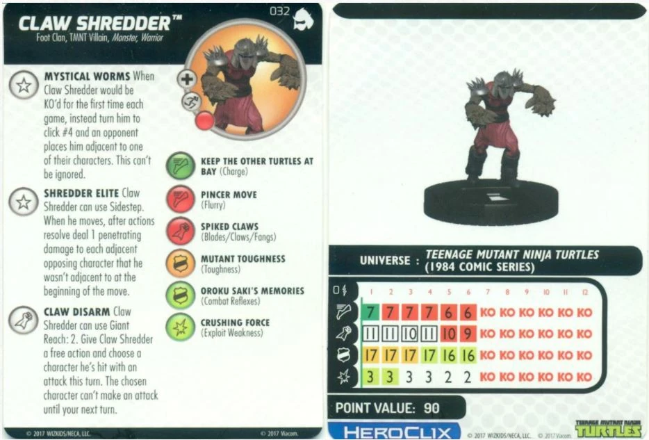Claw Shredder (Heroclix TMNT3-032) | TMNTPedia | Fandom
