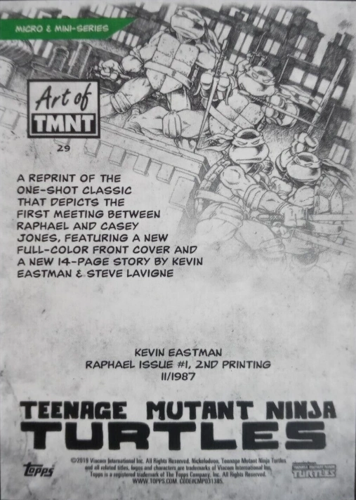 Card 29 Micro Series - Raphael Issue 1, 2nd Printing (Art of TMNT ...