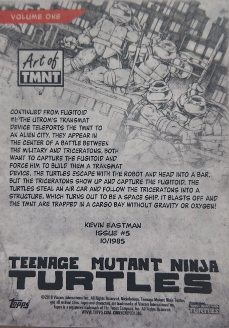 Card 6 TMNT Volume 1 - Issue 5 (Art of TMNT) | TMNTPedia | Fandom