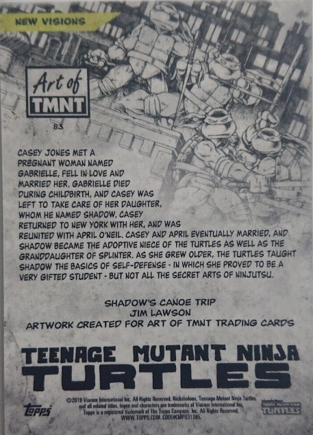 Card 83 Shadow's Canoe Trip (Art of TMNT) | TMNTPedia | Fandom