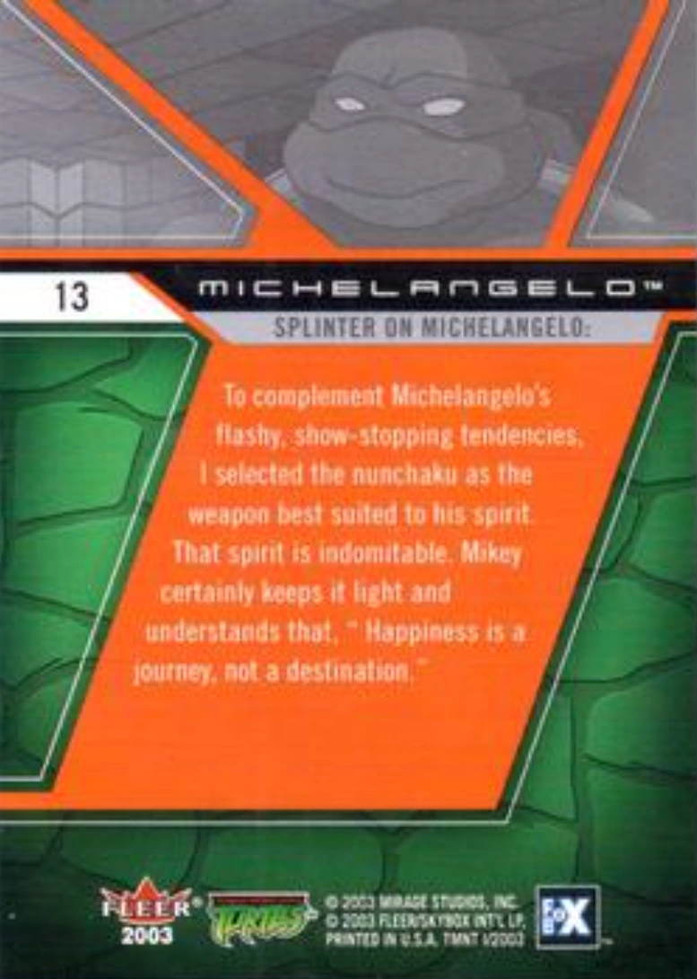 Splinter on Michelangelo | TMNTPedia | Fandom