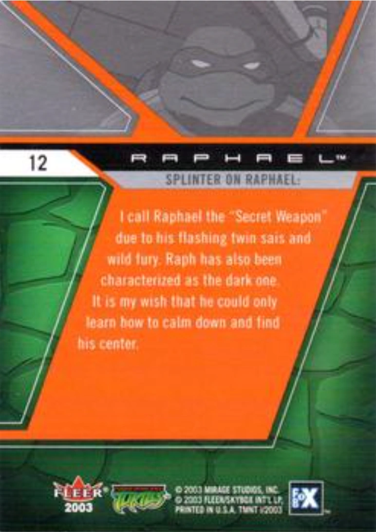 Splinter on Raphael | TMNTPedia | Fandom