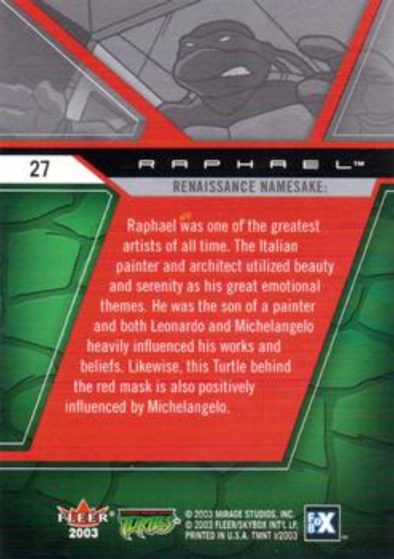 Raphael Renaissance Namesake | TMNTPedia | Fandom