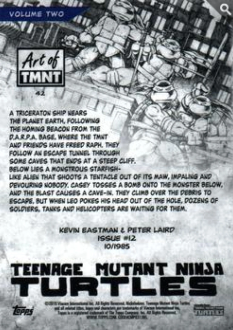 Card 42 TMNT Volume 2 - Issue 12 (Art of TMNT) | TMNTPedia | Fandom
