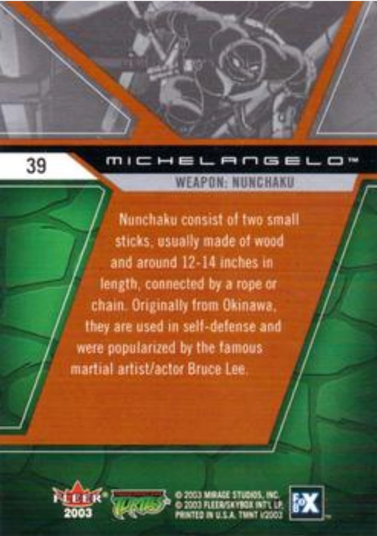 Michelangelo Weapon: Nunchaku | TMNTPedia | Fandom