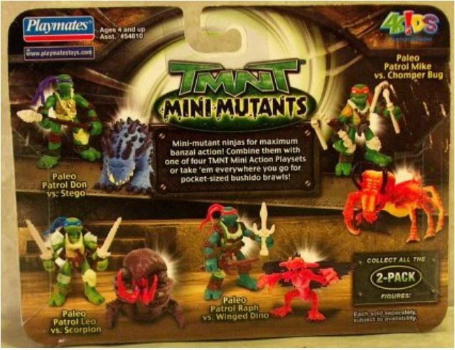 Mini-Mutants Paleo Patrol Michelangelo vs. Chomper Bug (2008 mini ...