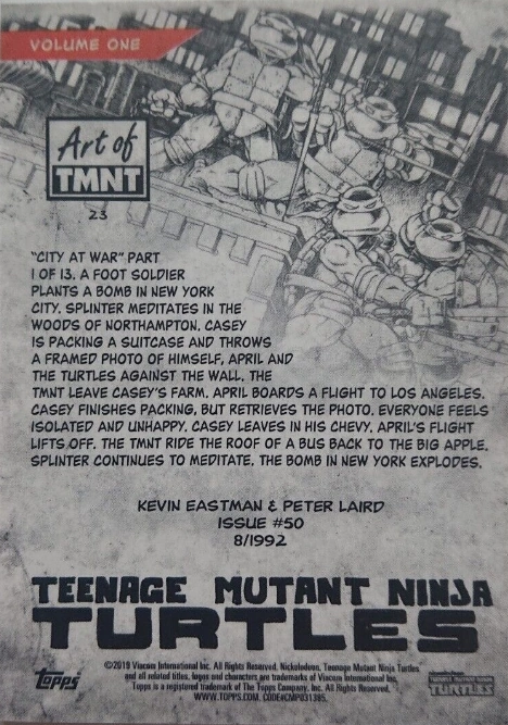 Card 23 TMNT Volume 1 - Issue 50 (Art of TMNT) | TMNTPedia | Fandom