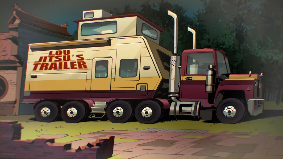 Lou Jitsu's trailer | TMNTPedia | Fandom