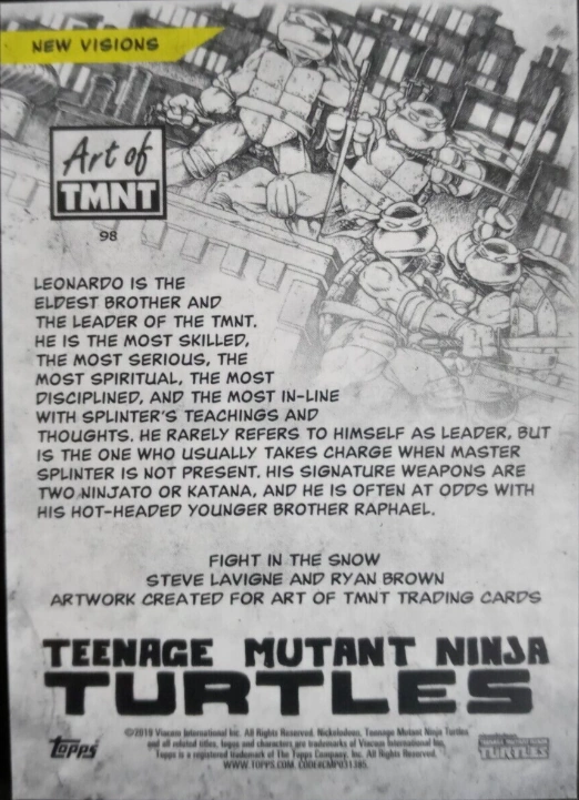 Card 98 Fight in the Snow (Art of TMNT) | TMNTPedia | Fandom