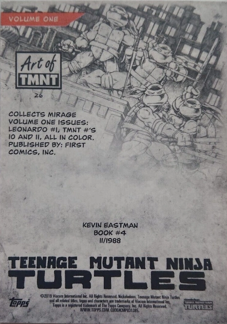 Card 26 TMNT Volume 1 - Book 4 (Art of TMNT) | TMNTPedia | Fandom