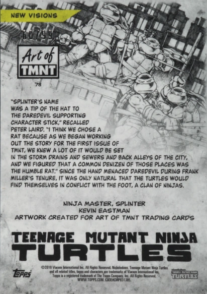 Card 78 Ninja Master, Splinter (Art of TMNT) | TMNTPedia | Fandom