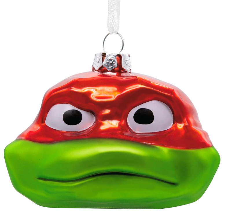 Mutant Mayhem Raphael Blown Glass Ornament (2023 tree ornament ...