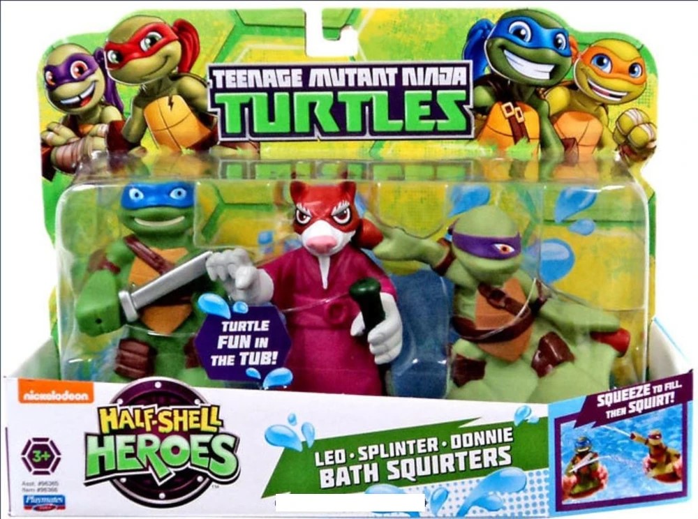 Half Shell Heroes Leo Splinter Donnie Bath Squirters 2015 Toy Tmnt