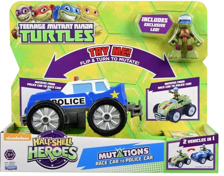 Half-Shell Heroes Mutations Race Car to Police Car (2016 toy) | TMNT ...