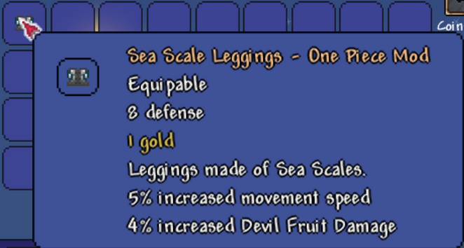 Sea Scale Armor Set Terraria One Piece Mod Wiki Fandom