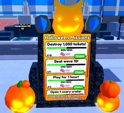 Halloween Missions | Toilet Tower Defense Wiki | Fandom