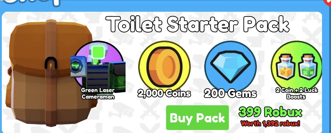 Toilet Starter Pack | Toilet Tower Defense Wiki | Fandom