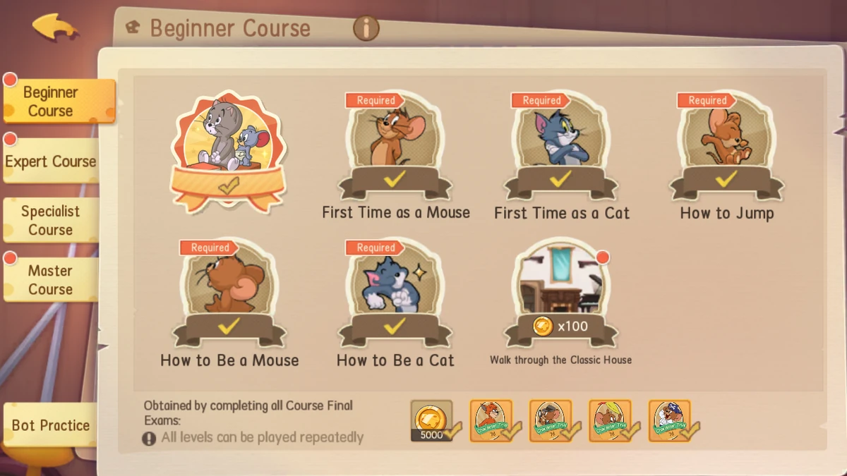 Tutorial Courses | Tom and Jerry: Chase Wiki | Fandom