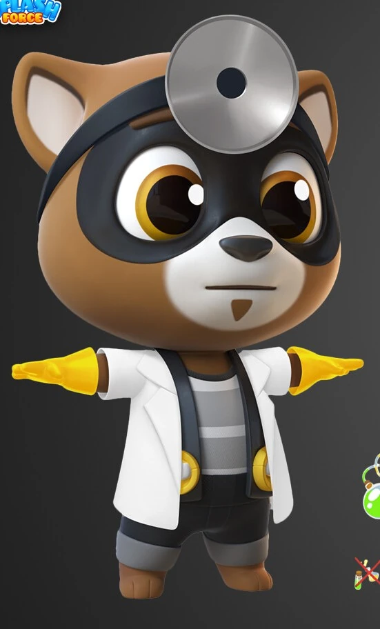 Doctor Raccoon | Talking Tom Blast Park Fanon Wiki | Fandom