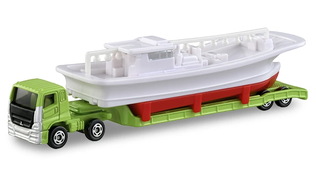 No. 150 Mitsubishi Fuso Super Great Fishing Boat Transporter | Tomica ...