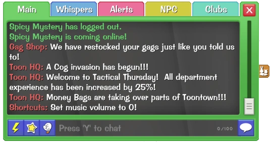 Chat | Toontown Corporate Clash Wiki | Fandom