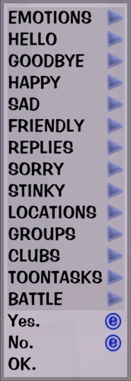 SpeedChat | Toontown Corporate Clash Wiki | Fandom