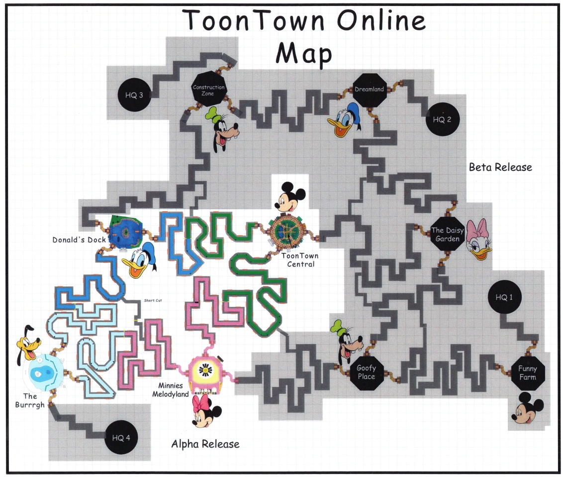 Early Development of the Toontown Map | Toontown Wiki | Fandom