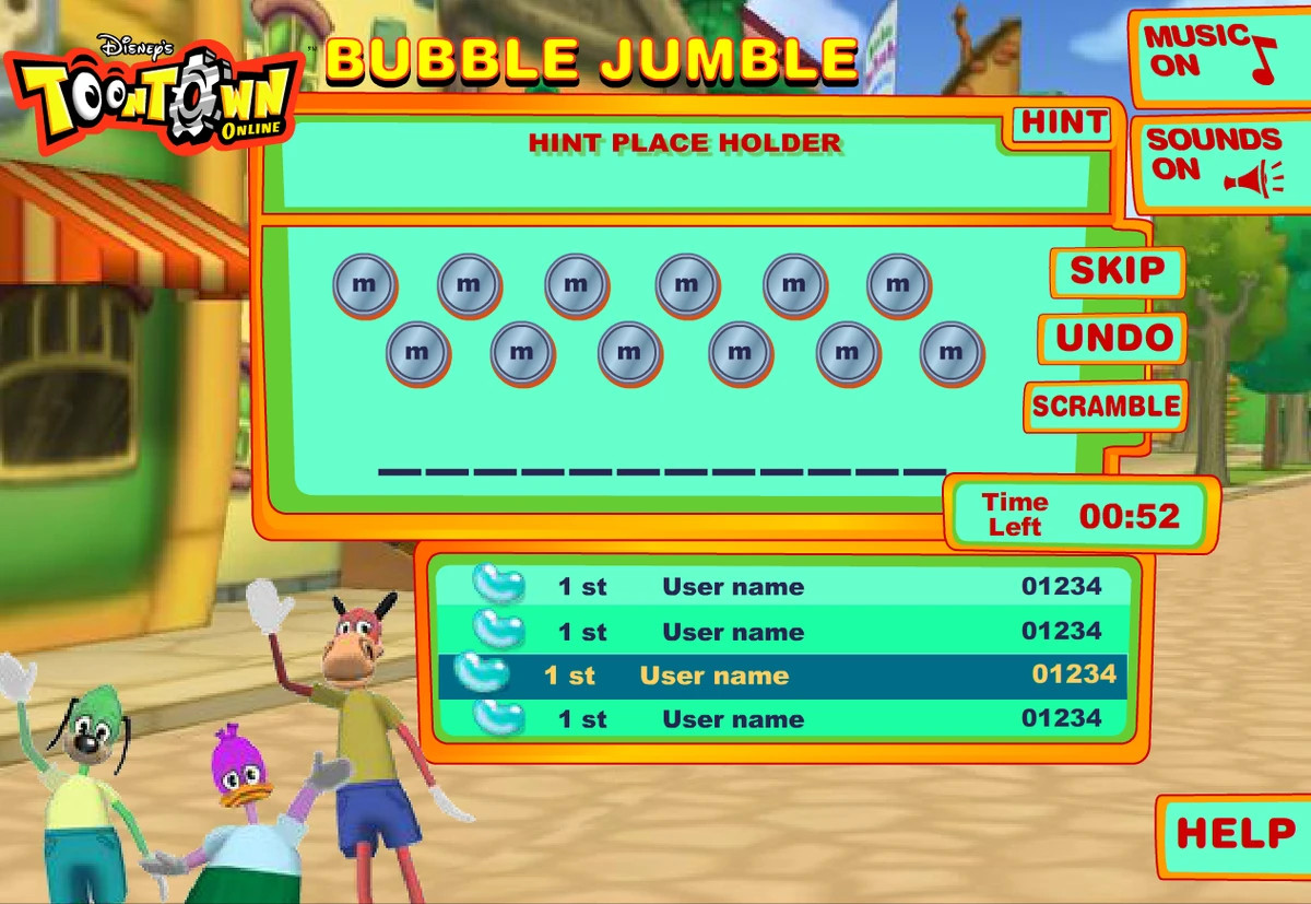 Toontown Adobe Flash Content/USA/Toontown Bubble Jumble | Toontown Wiki ...