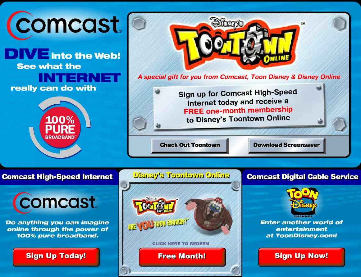 Toontown Adobe Flash Content/USA/Comcast Sponsorship Advertisement ...