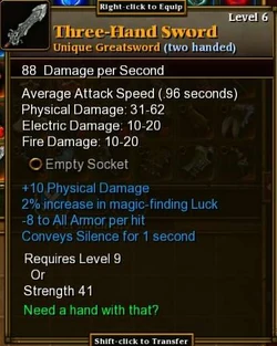 Three-Hand Sword | Torchlight Wiki | Fandom