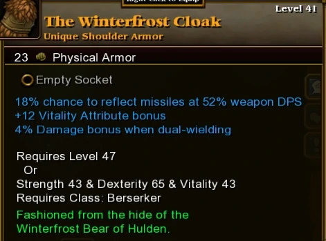 The Winterfrost Cloak | Torchlight Wiki | Fandom