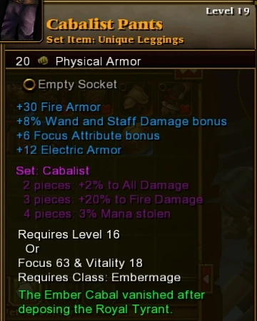 Cabalist Pants | Torchlight Wiki | Fandom