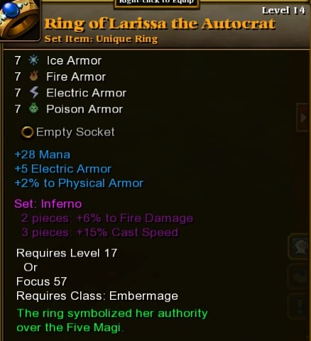 Ring of Larissa the Autocrat | Torchlight Wiki | Fandom