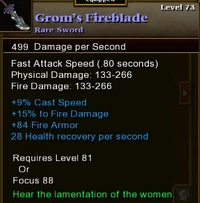 Grom's Fireblade | Torchlight Wiki | Fandom