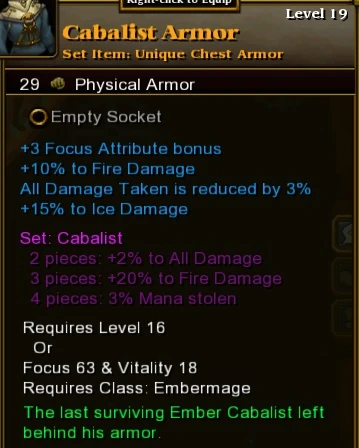 Cabalist Armor | Torchlight Wiki | Fandom