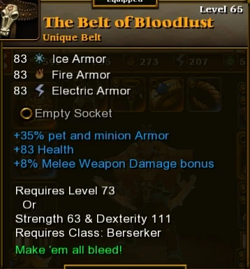 The Belt of Bloodlust | Torchlight Wiki | Fandom