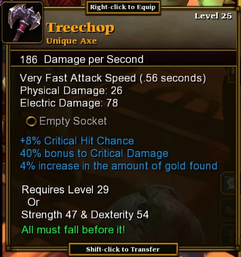 Treechop | Torchlight Wiki | Fandom