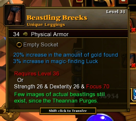 Beastling Breeks | Torchlight Wiki | Fandom