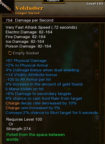 Voidsaber | Torchlight Wiki | Fandom