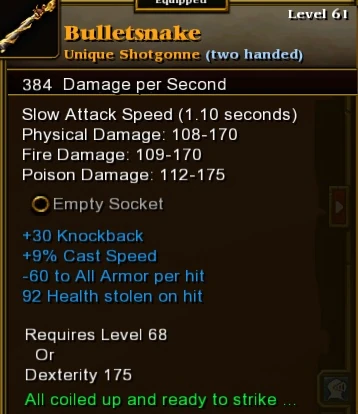 Bulletsnake | Torchlight Wiki | Fandom
