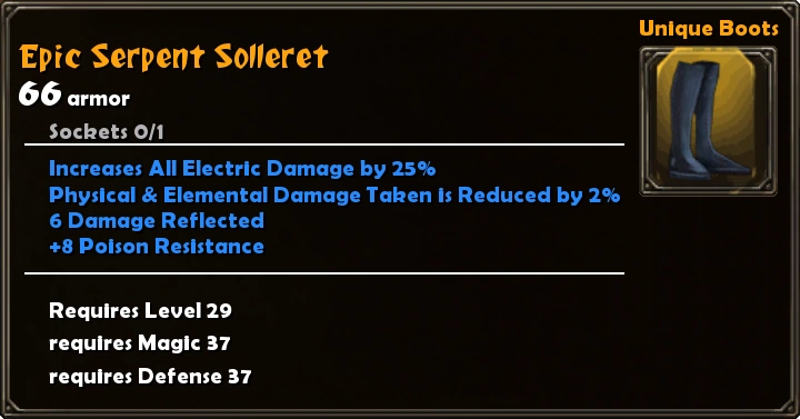 Serpent Solleret | Torchlight Wiki | Fandom