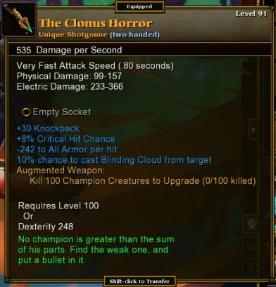 The Clonus Horror | Torchlight Wiki | Fandom